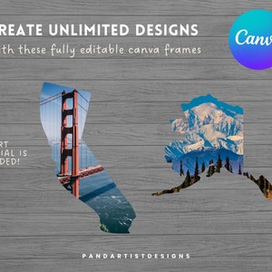 Fill Your Own 50 States of America on Canva - United States Map CANVA ...