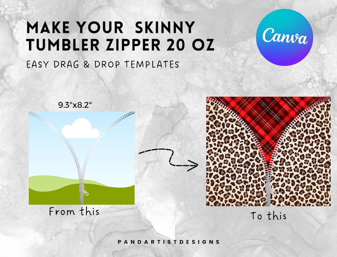 Make Your Own Zipper Tumbler Wraps Design on Canva With Easy - Etsy