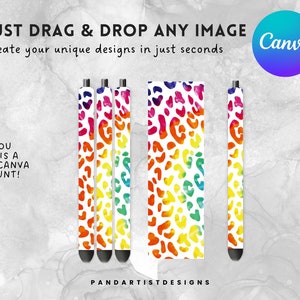 Design Your Own Small Pen Wrap on Canva With Easy Drag and Drop 1.5x4 ...