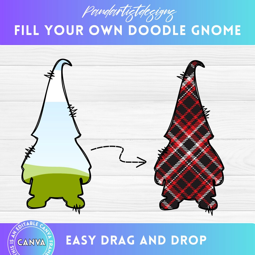 Make and Edit Your Own Doodle Gnome PNG on CANVA With Easy Drag and ...