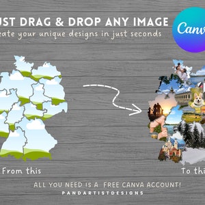 Fill Your Own Germany Map on Canva - Photo Collage European Country ...