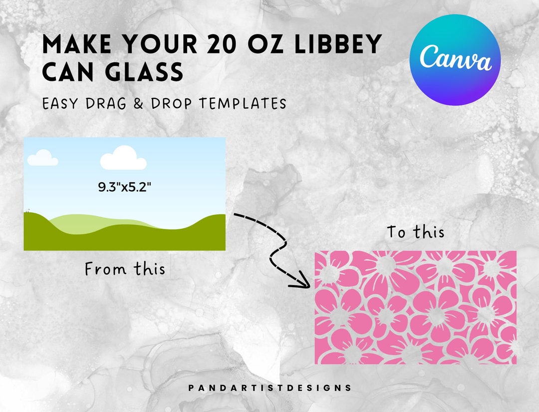 Make Your Own 20 Oz Libbey Can Glass Wraps on Canva With Easy Drag and ...