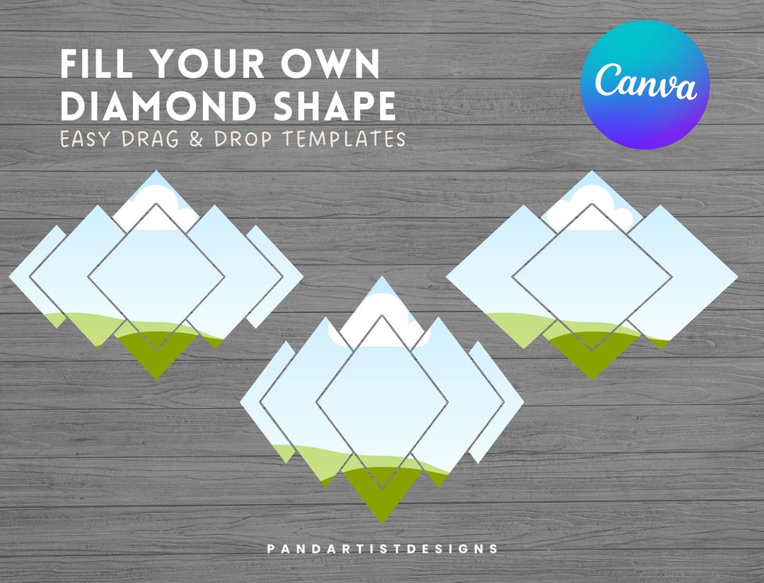 Make Your Own Diamond Design on CANVA With Easy Drag and Drop, Editable ...