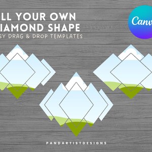 Make Your Own Diamond Design on CANVA With Easy Drag and Drop, Editable ...