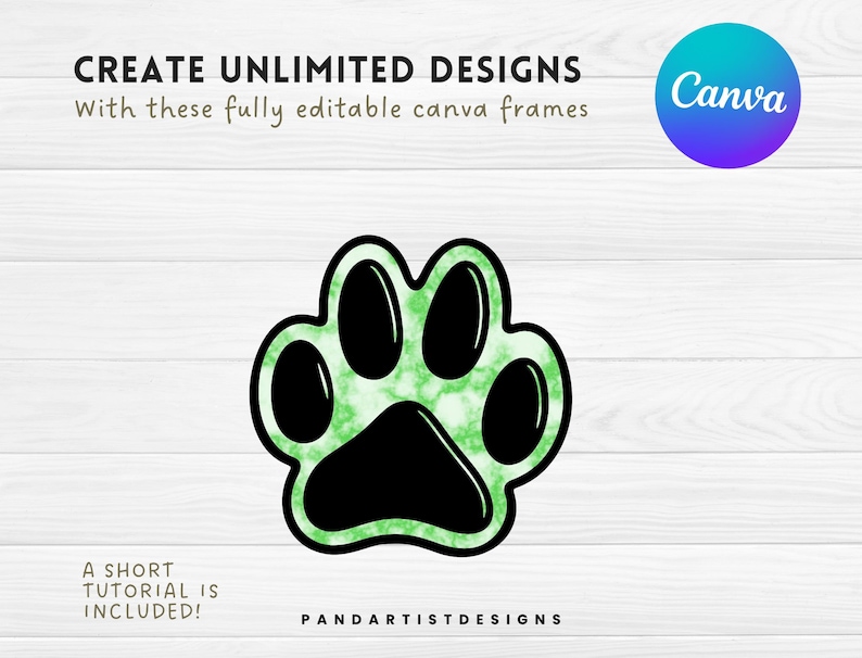 DIY Make Your Own Doodle Paw Print Design on CANVA With Easy Drag and ...