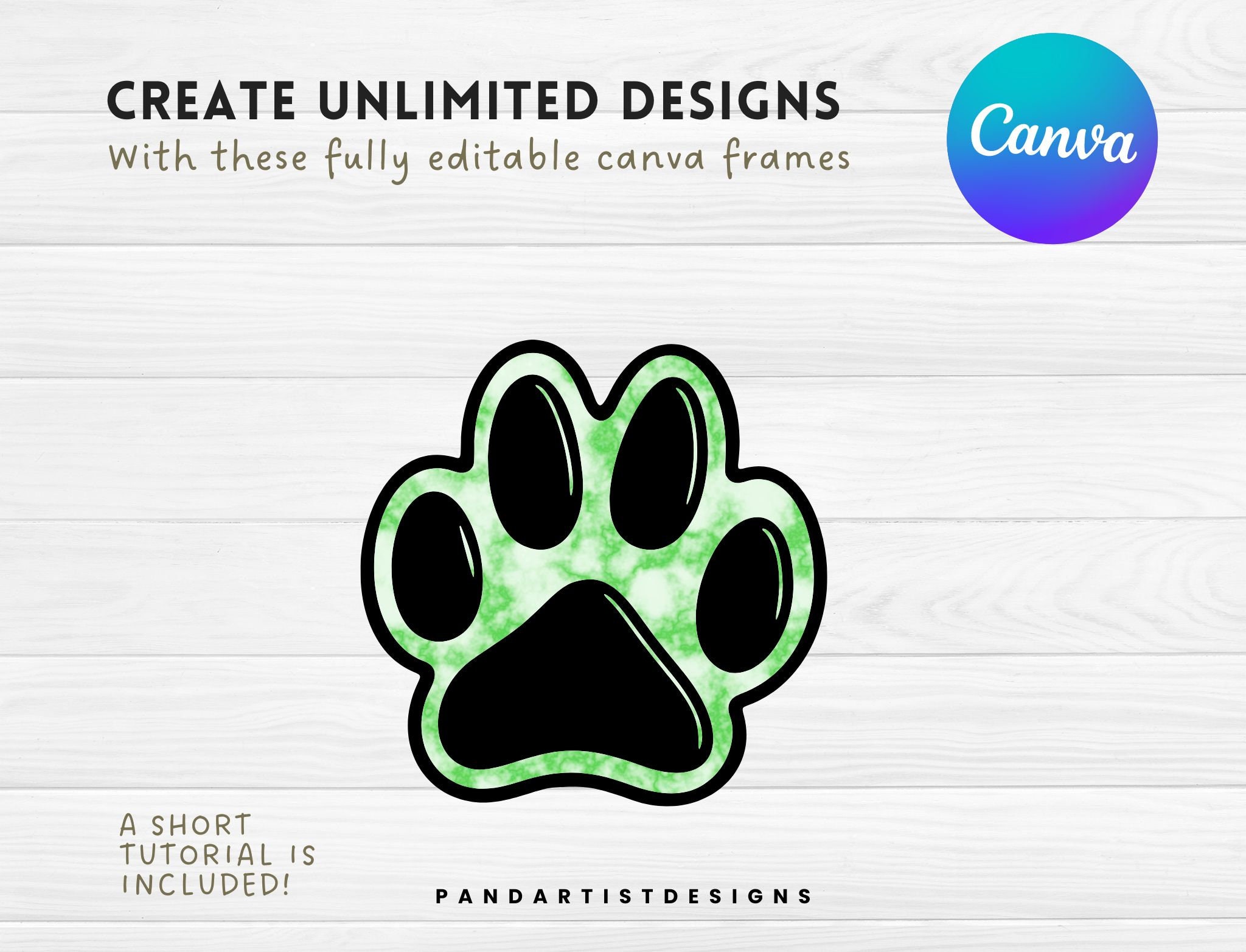 DIY Make Your Own Doodle Paw Print Design on CANVA With Easy Drag and ...