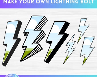 Lightning Bolt PNG Digital Download - Etsy UK