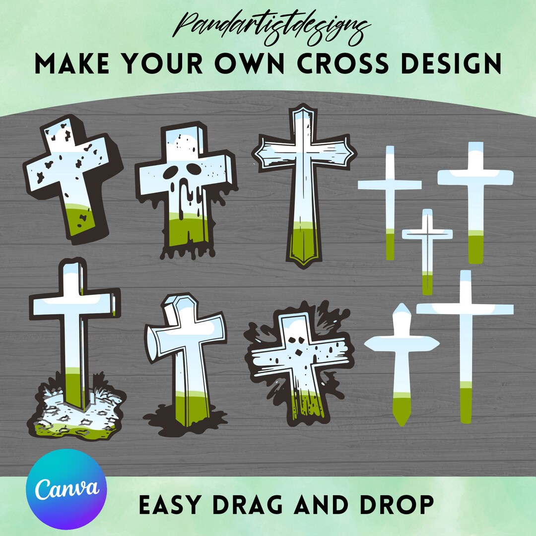Fill Your Own Religious Cross Design on CANVA Christian Faith Png Drag ...