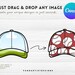 Baseball Cap Canva Frame Bundle With Easy Drag and Drop - Sport Hat ...
