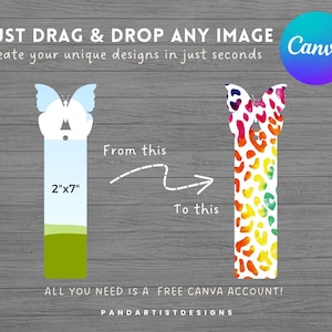 Make Your Own Bookmarks on CANVA With Drag and Drop, Set of 16 Editable ...