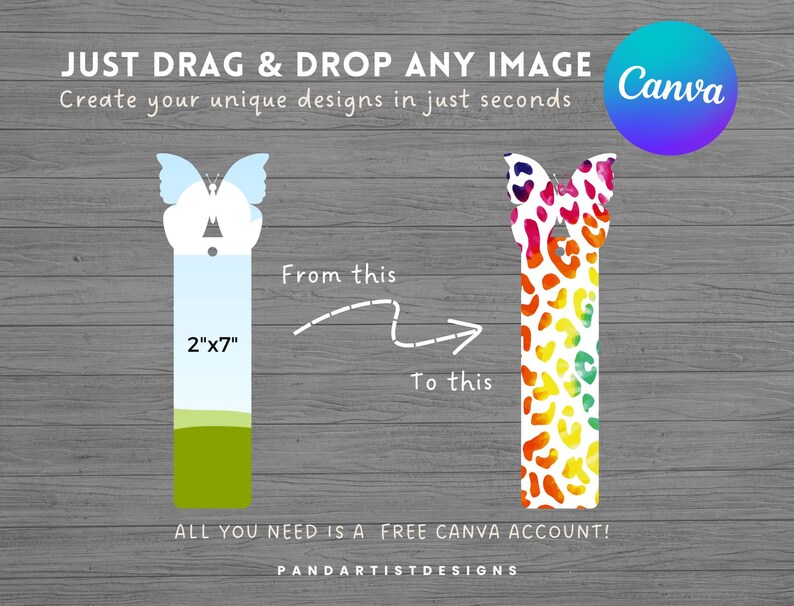 Make Your Own Bookmarks on CANVA With Drag and Drop, Set of 16 Editable ...