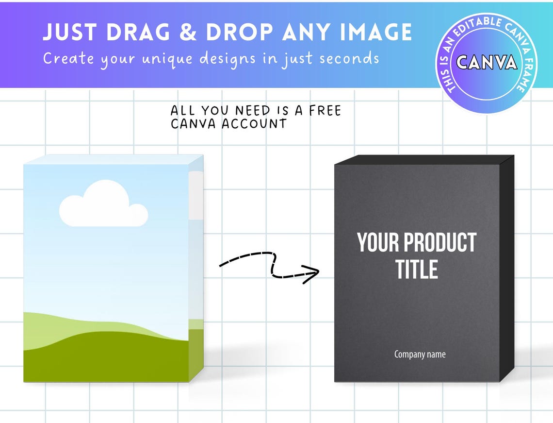5 Software Box Mockups Editable Canva Template, 3D Box Mock-up, Easy ...