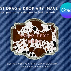 Digital Stitch Label PNG, Faux Embroidery Applique, Easy Drag and Drop ...