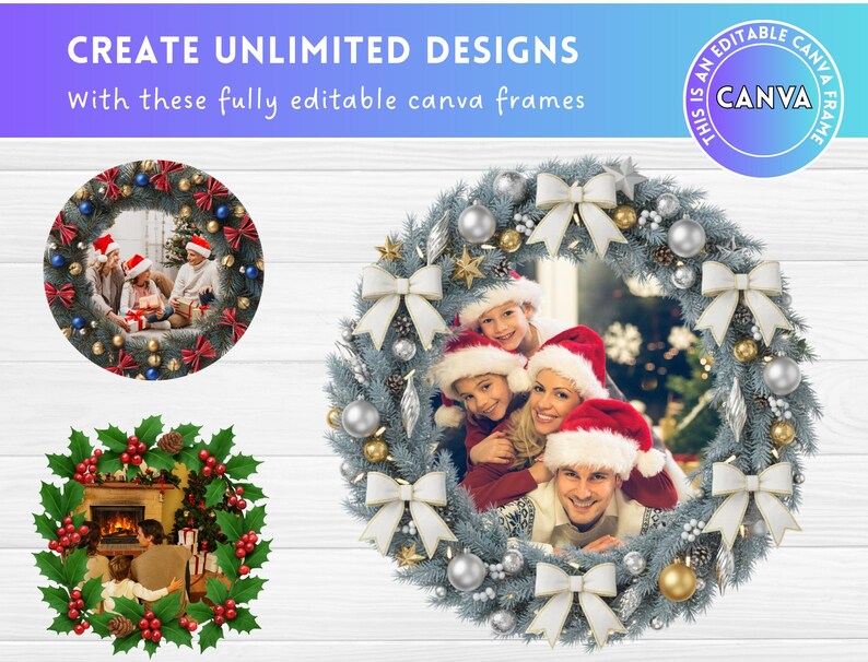 Christmas Photo Ornament Canva Template, Custom Photo Ornament ...