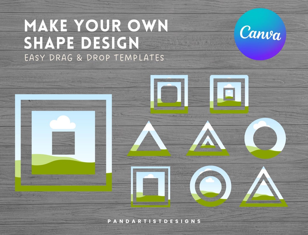 Fill Your Own Basic Shapes Design on CANVA Canva Frame - Etsy