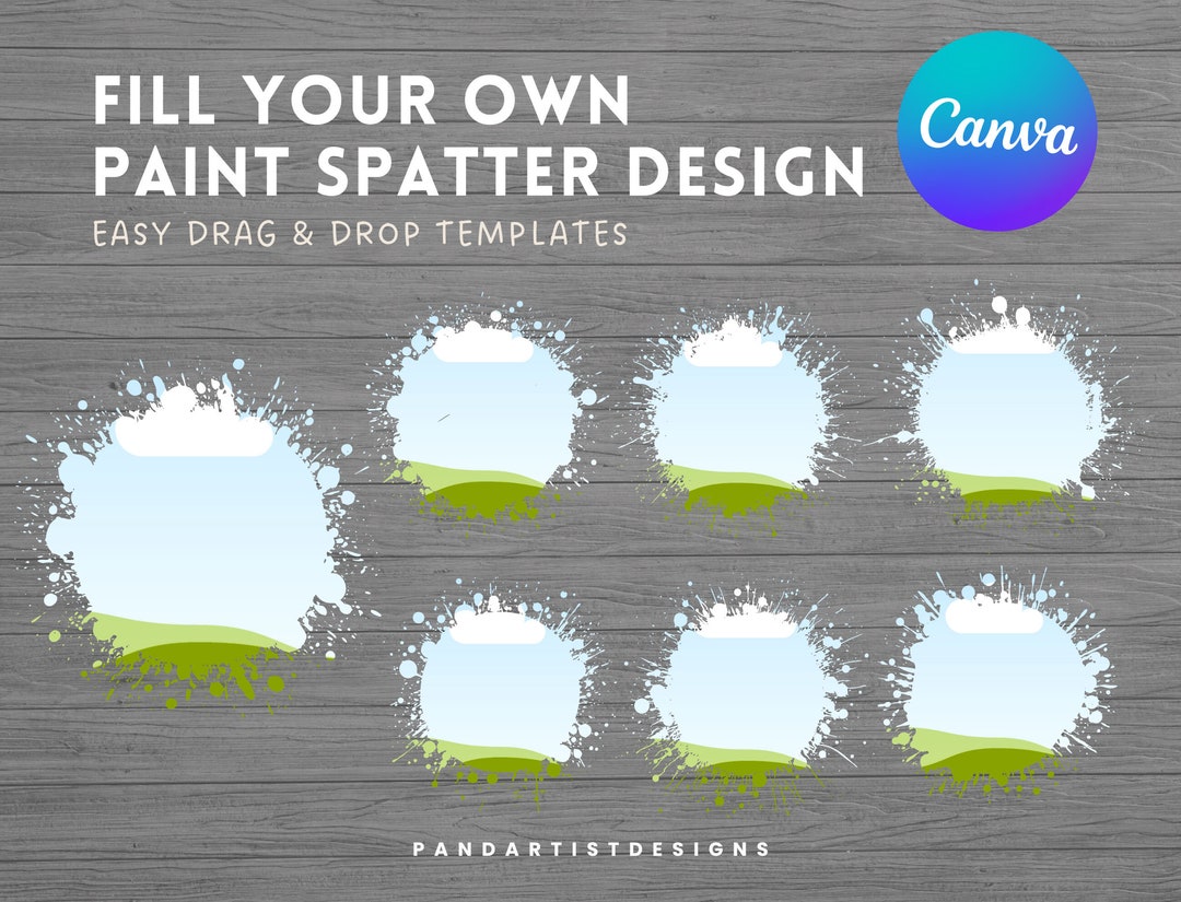 DIY Make Your Own Paint Spatter Png on CANVA With Drag and - Etsy