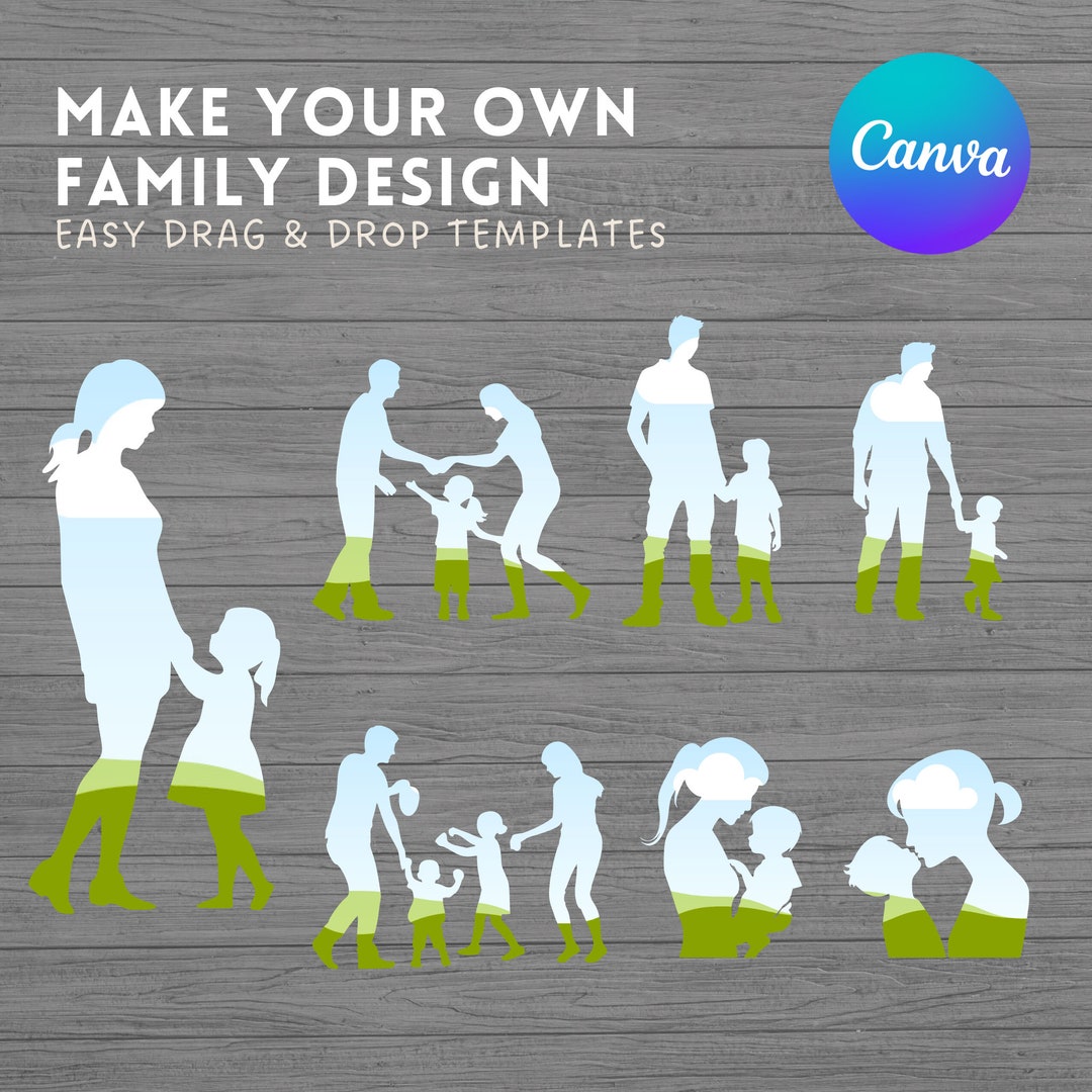 Family Canva Frames Bundle Make Your Own Mom Dad and Kids - Etsy