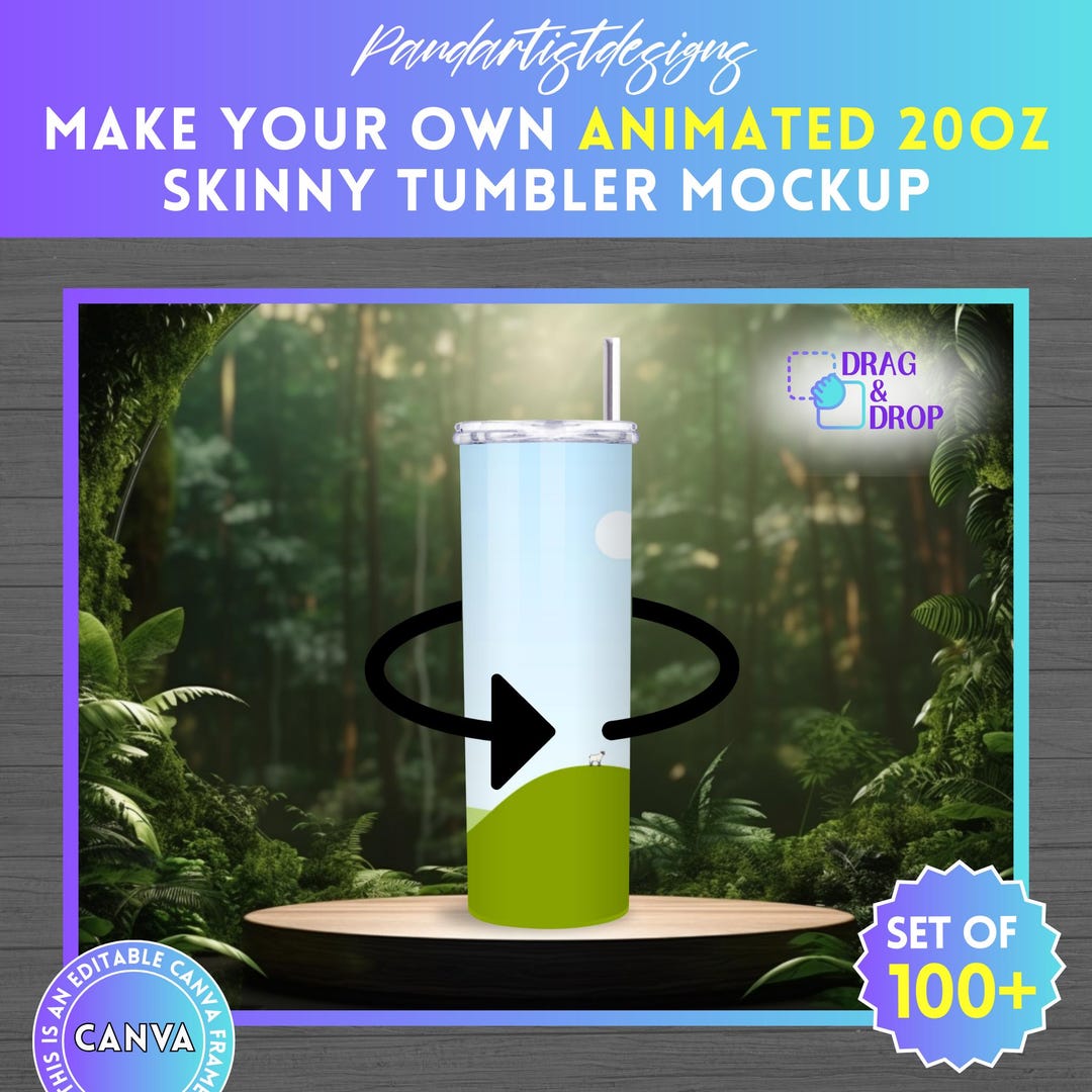 100+ Animated Rotating Tumbler Canva Mock up Template - Platform ...