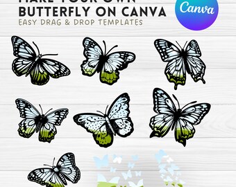 Canva Butterfly Templates Editable Butterfly Template Canva - Etsy