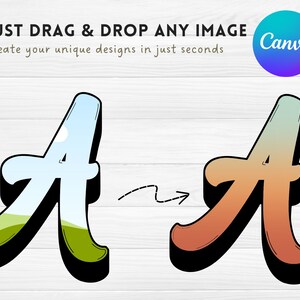 Canva Frames Retro Western Uppercase Lowercase Letters & Numbers ...