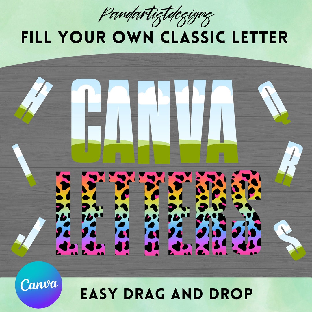 Fill Your Own Classic Letters, Canva Frame Alphabet Modern Minimalist ...