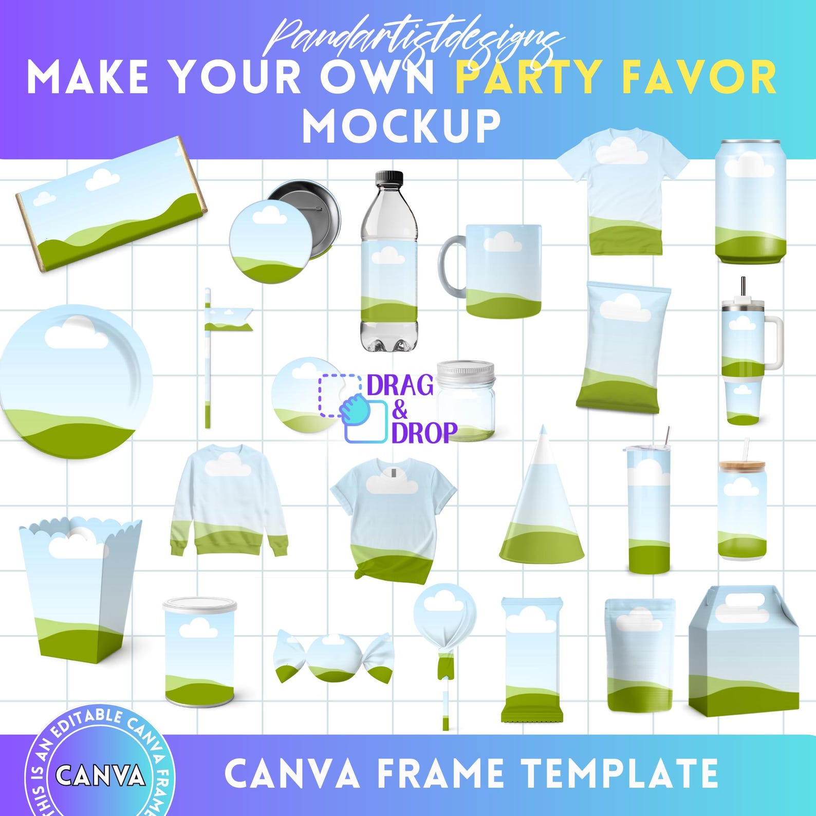 20+ Party Favor Canva Mockup, Candy Bar Mockup, Chocolate Bar, Chip Bag ...