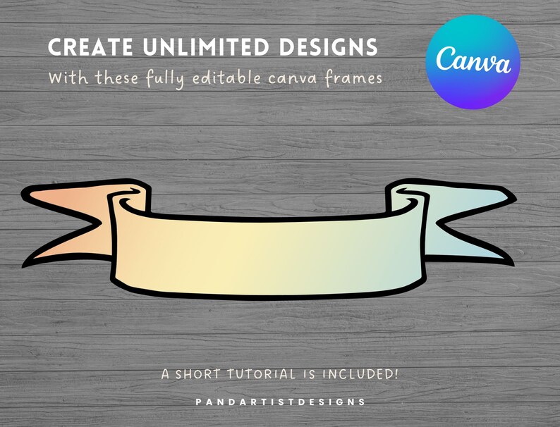 Make Your Own Ribbon Banner Design on CANVA Easy Drag and - Etsy