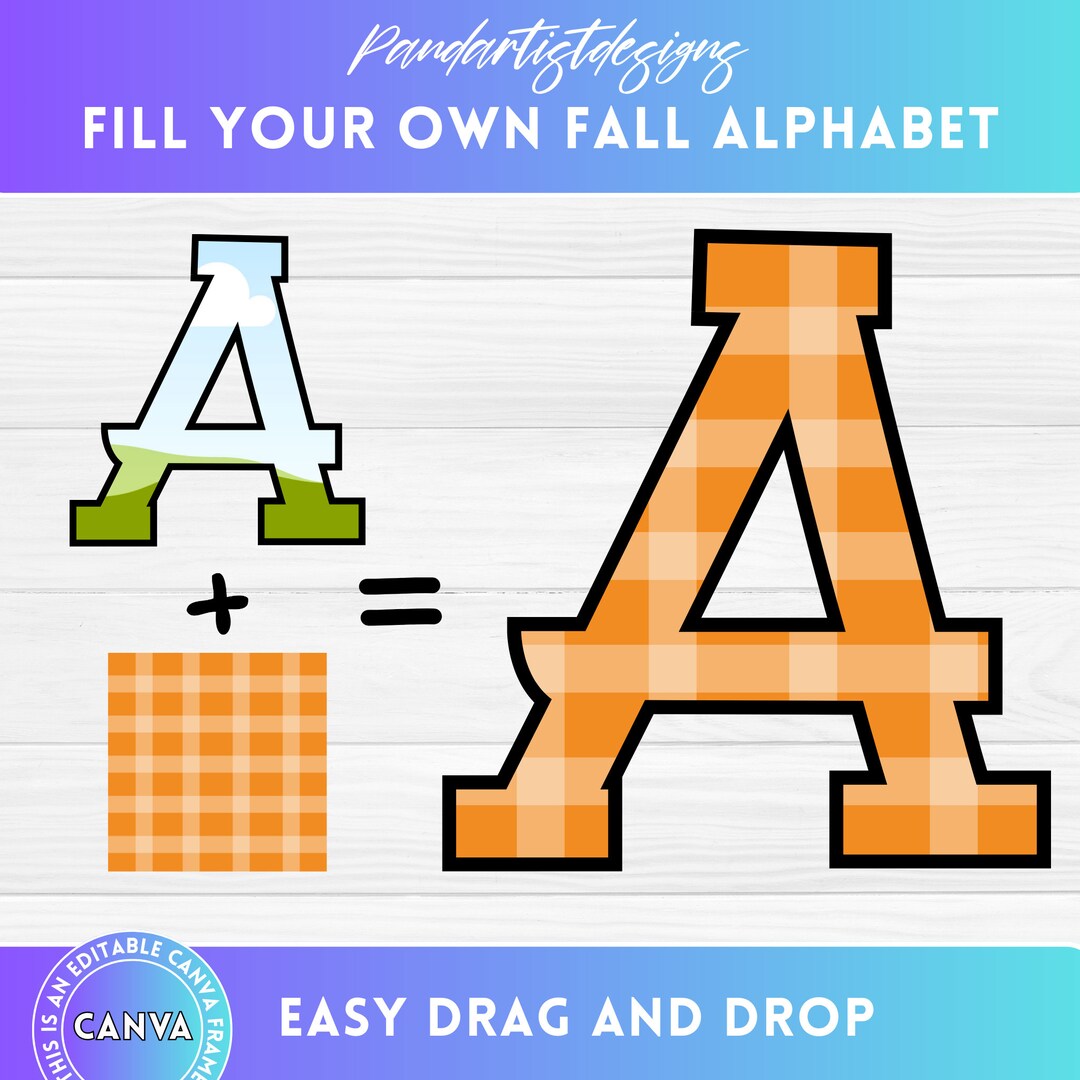 Fill Your Own Fall Halloween Letters on CANVA, Autumn Spooky Season ...