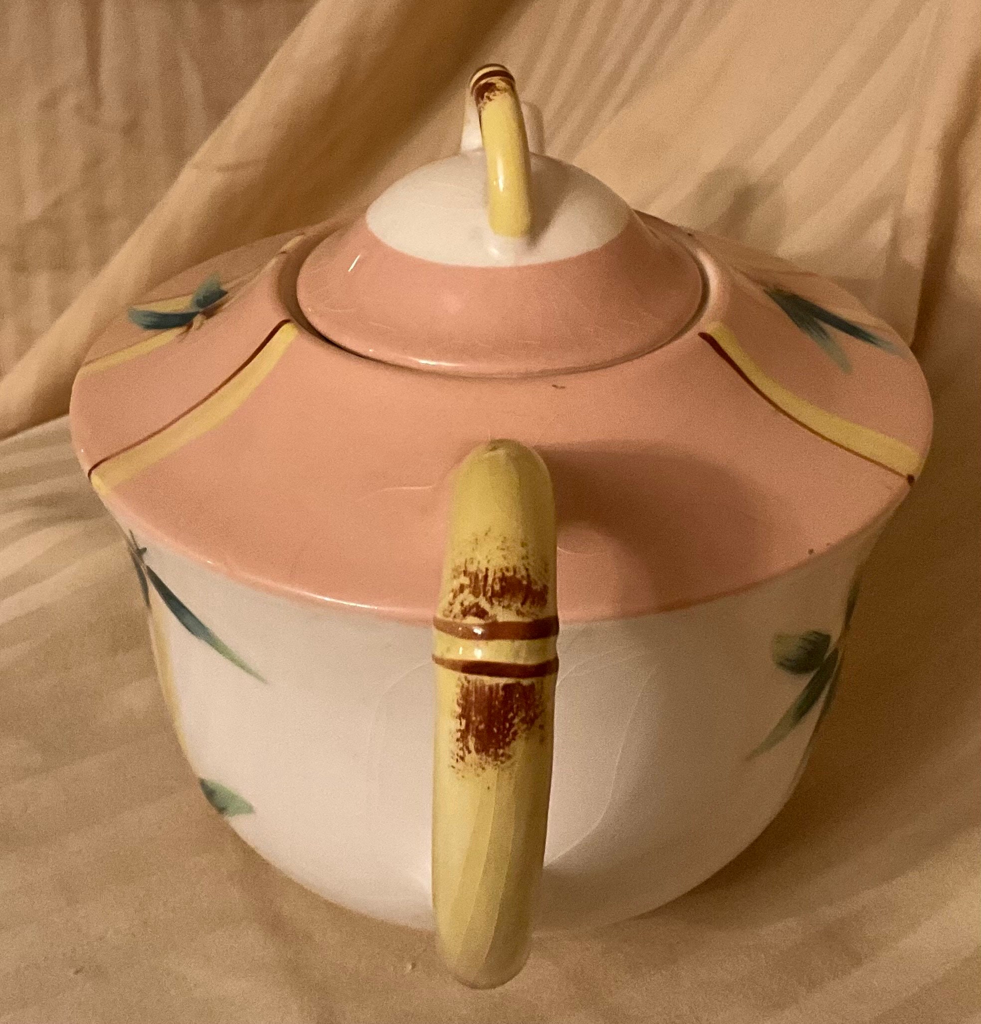 Weil Ware Malay Bamboo Pink Teapot - Etsy