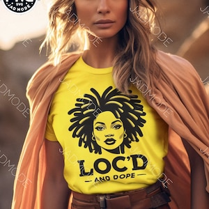 Loc'd and Dope SVG PNG | Black Woman Natural Hair Clipart | Melanin ...