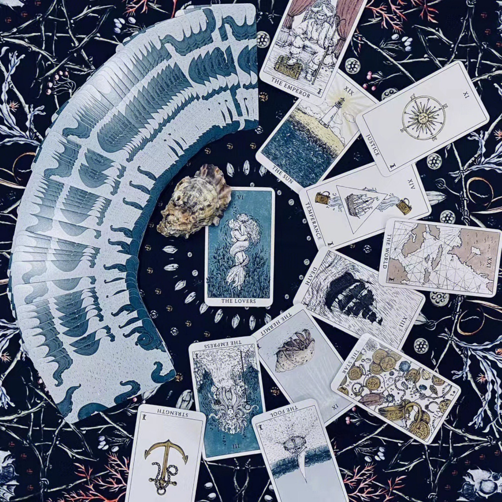 Tempest Tarotblue Tarot78 Cards Tarottarot Decktarot Gift - Etsy Hong Kong