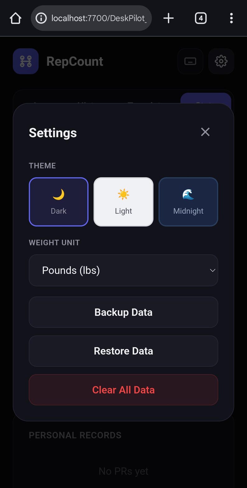 Repcount - Workout Tracker App | Exercise Log | Gym Tracker | Fitness ...