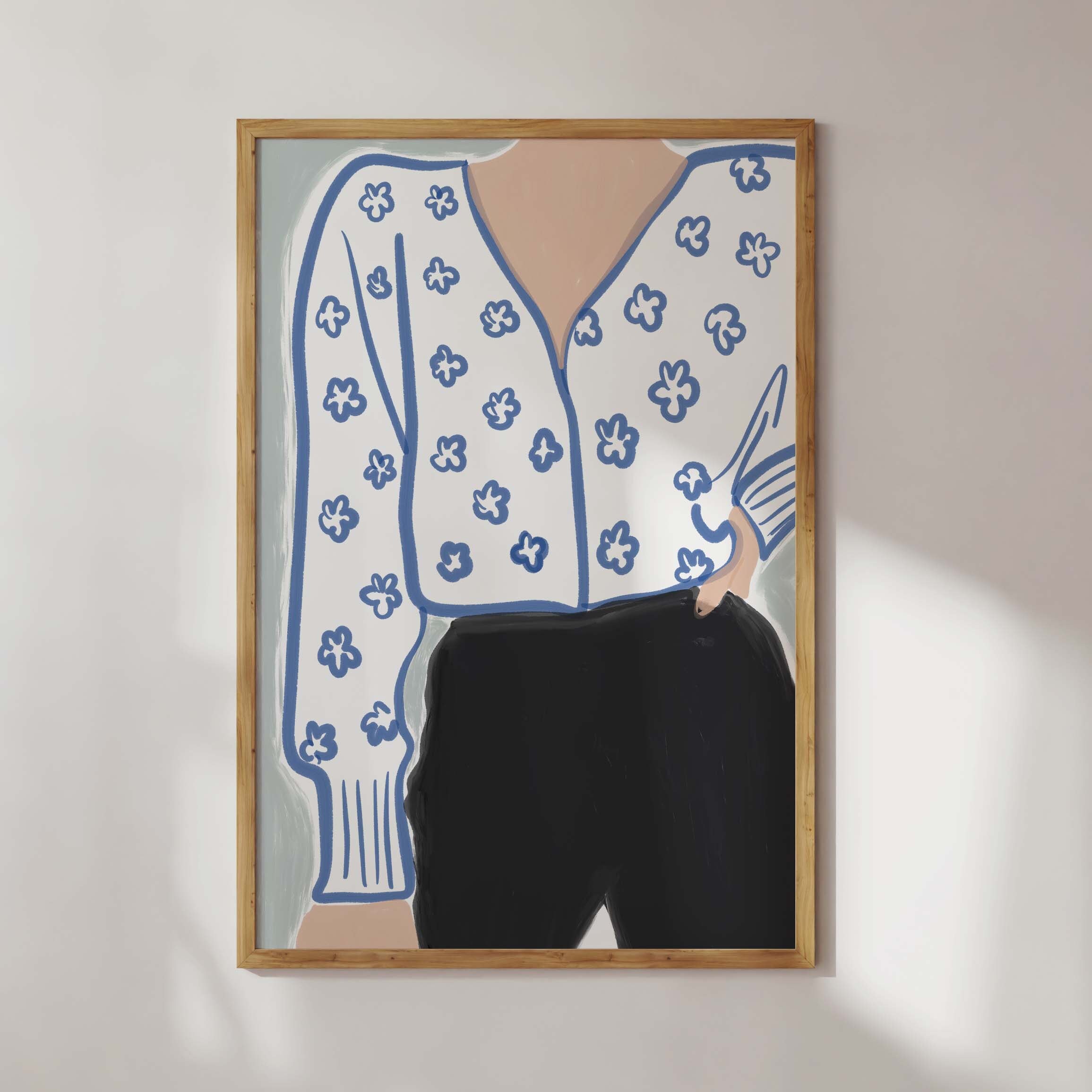 Contemporary Art Poster Frau. Mid Century Modern Print. Tolle Wanddeko ...