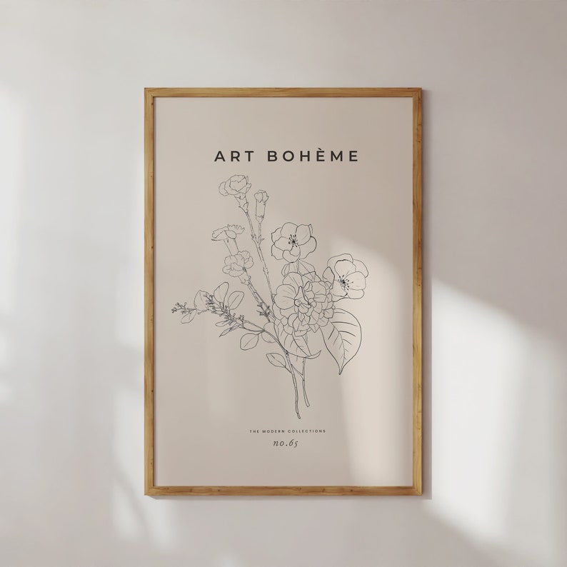 Art Bohème Poster Minimalist Poster Exhibition Poster Living Room ...