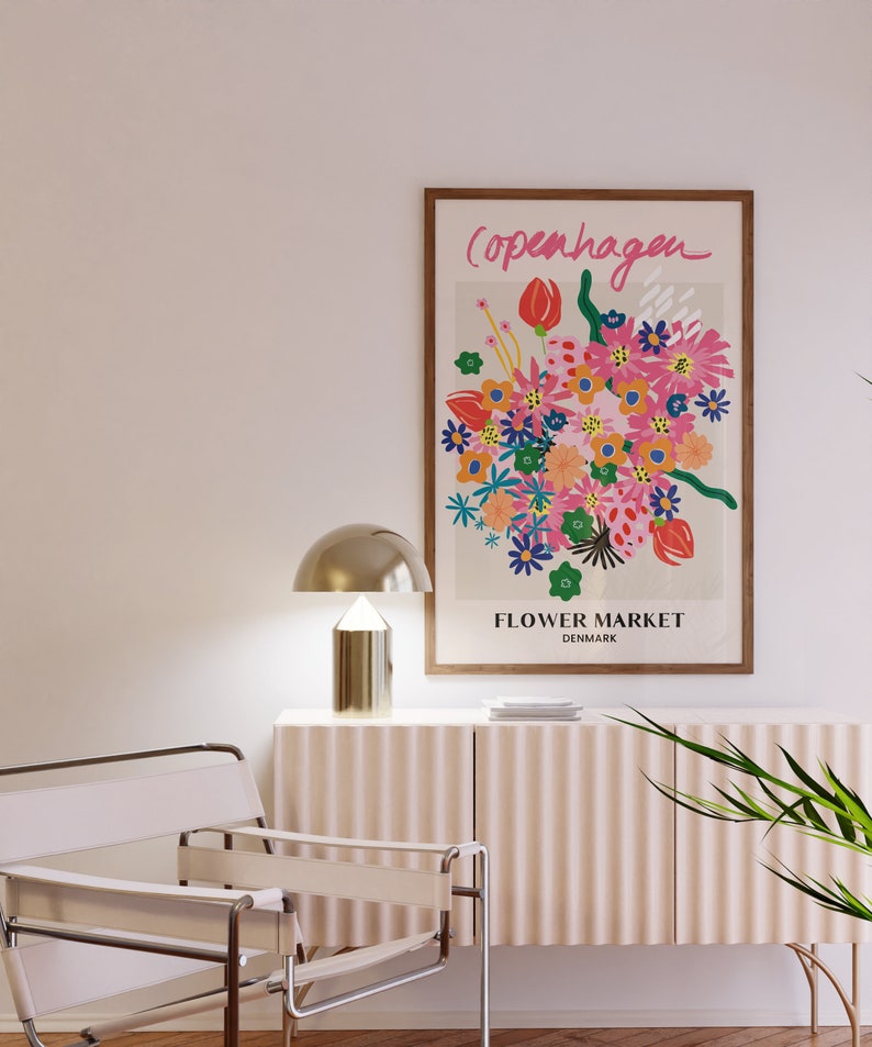 COPENHAGEN FLOWER MARKET Design Poster Flower Market Poster - Etsy