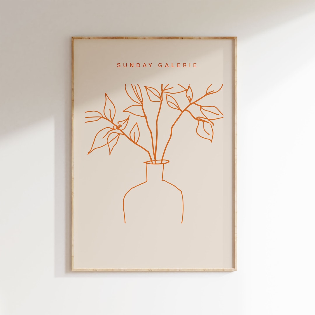 Flower Poster Art Print Kitchen Wall Decoration Dining Room Mural ...