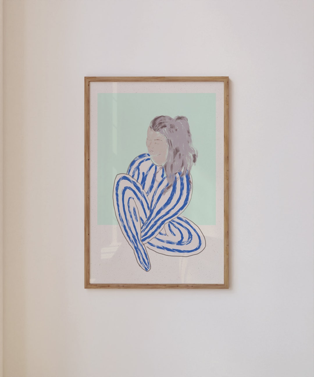 GIRL Design Poster Illustration Posters Poster Living Room Trend Woman ...