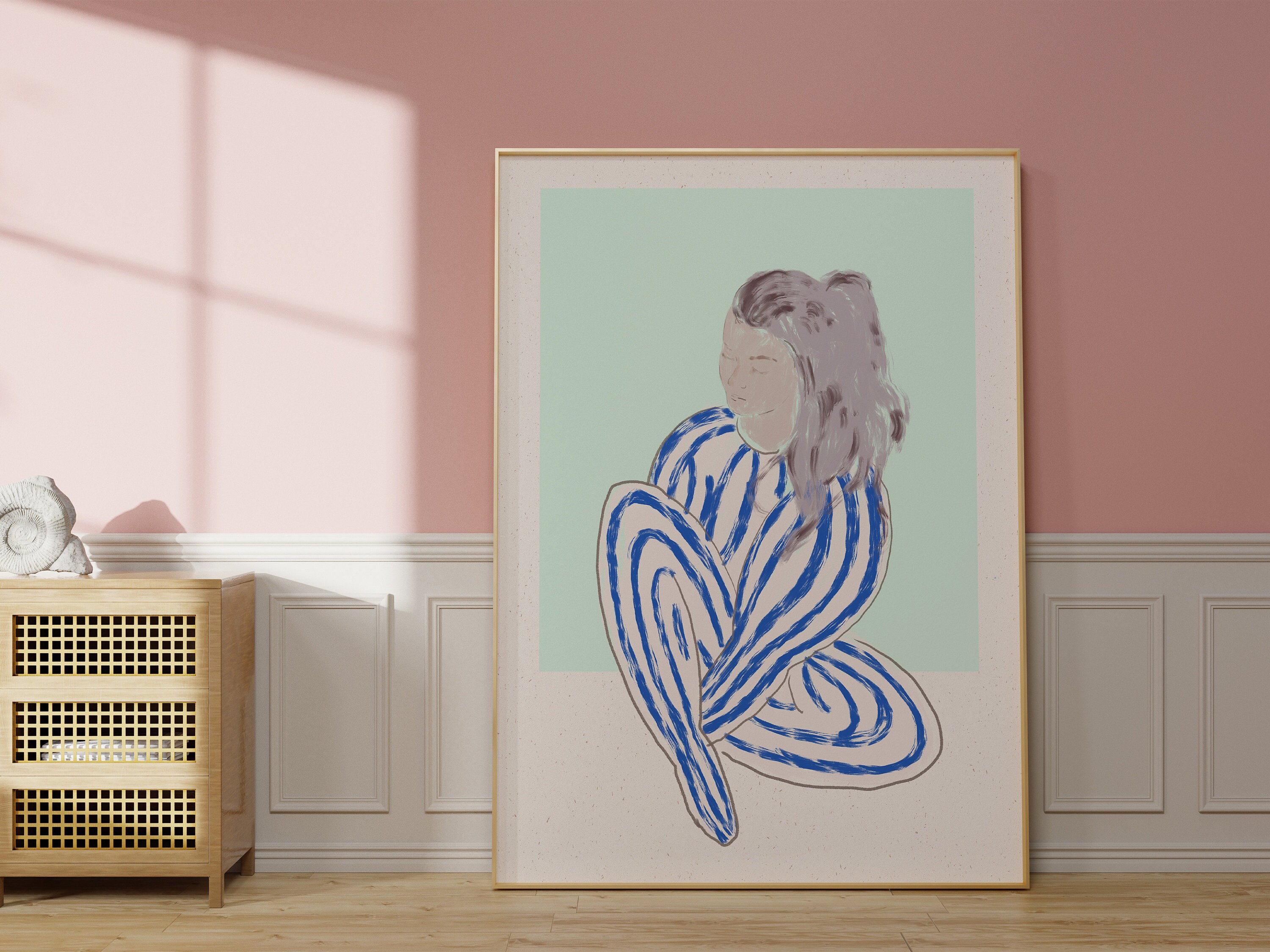 Girl Design Poster Illustration Posters Poster Living Room - Etsy