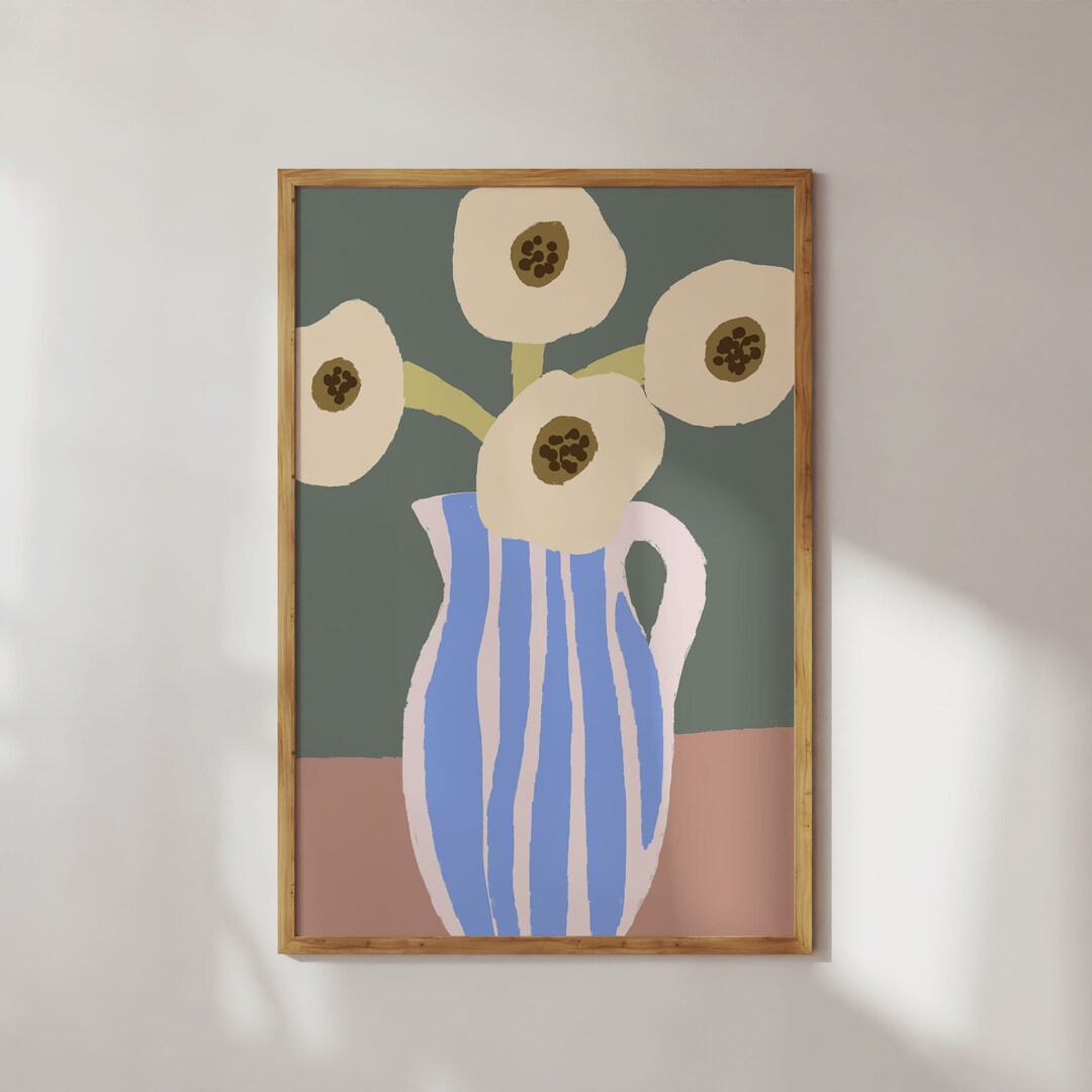 Flower Poster Art Print Living Room Wall Decoration Kitchen Poster ...