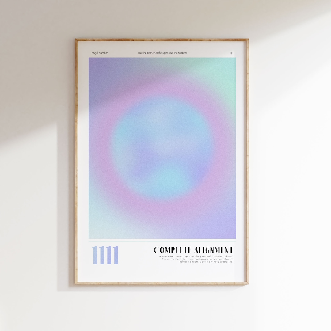 Aura Poster Angel Number 1111 Art Print Bedroom Wall Decoration Dining ...