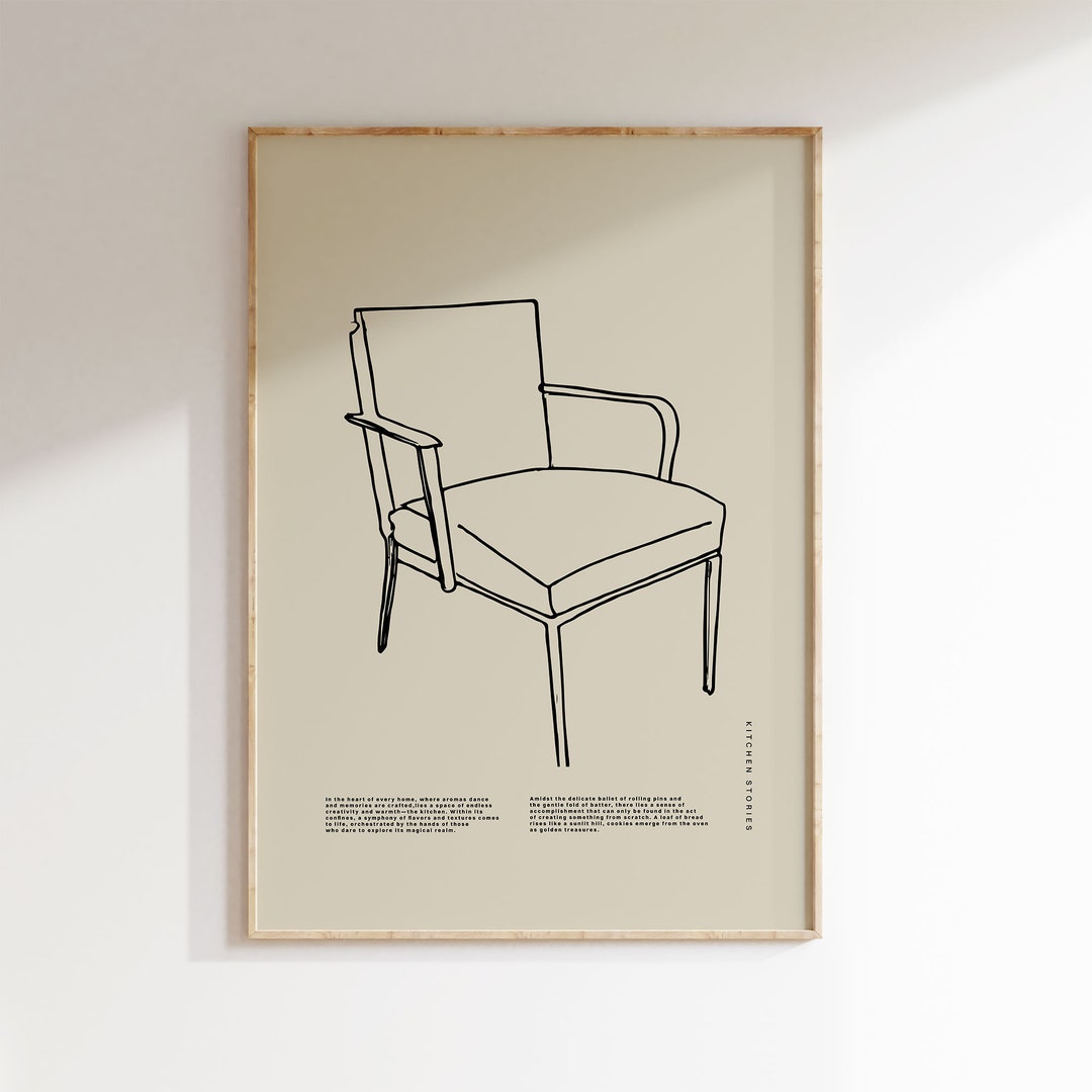 Chair Posters Art Print Interior Design Wall Decoration - Etsy