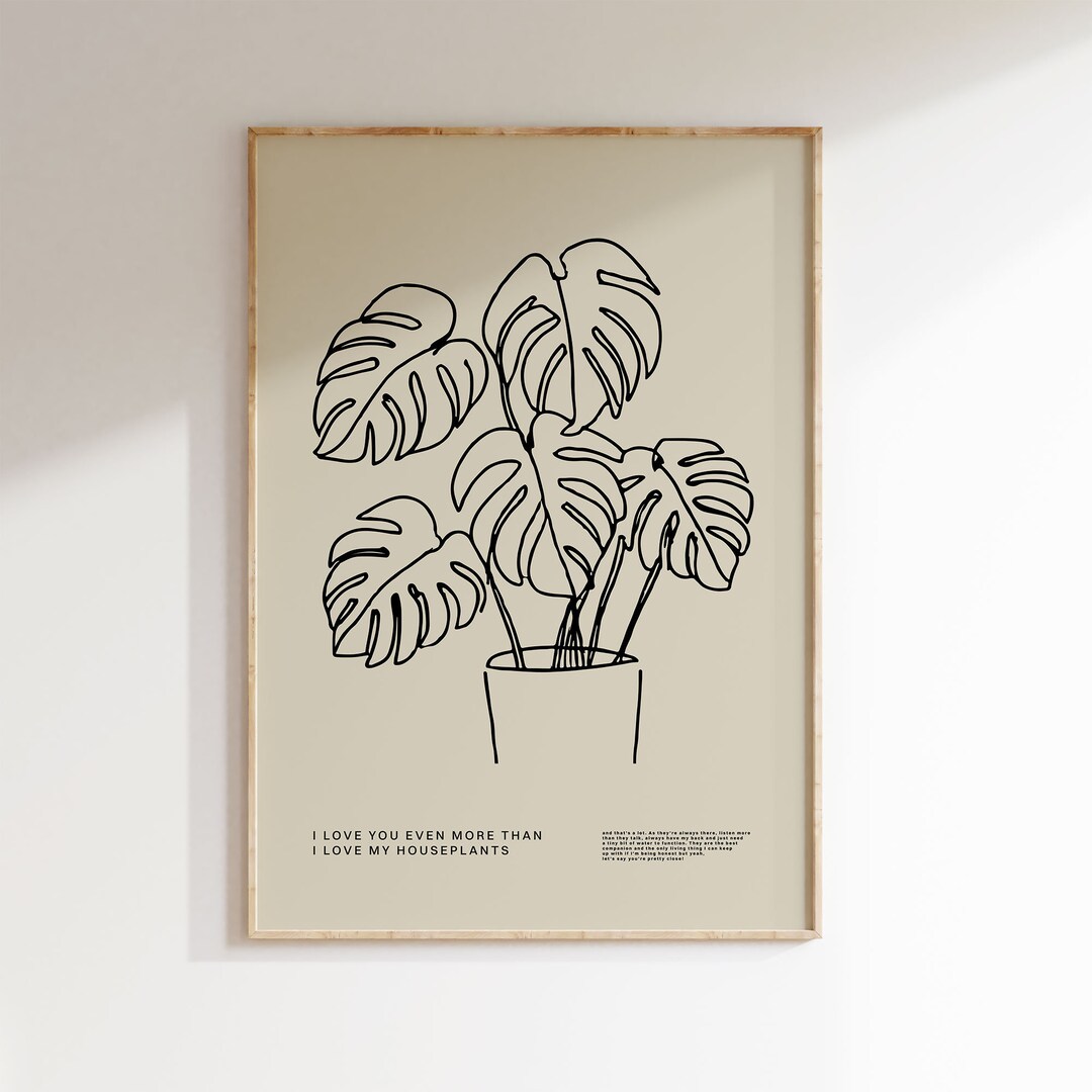 Plant Poster Art Print Kitchen Wall Decoration Dining Room Mural ...