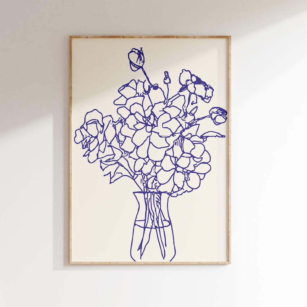 Flower Poster Art Print Kitchen Wall Decoration Dining Room Mural ...