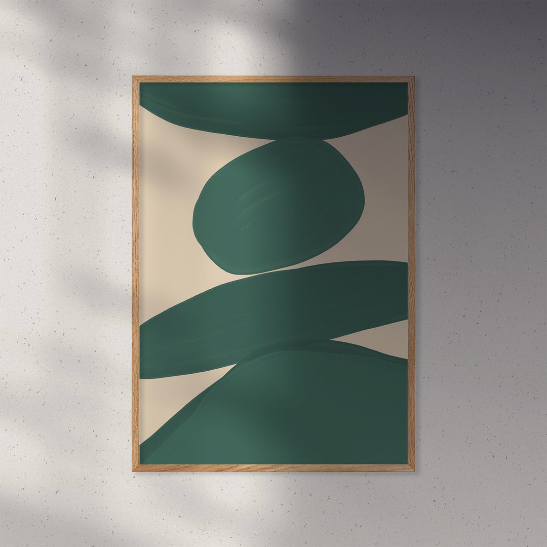 GREEN Design Poster Poster Bedroom Poster Living Room Poster Abstract ...