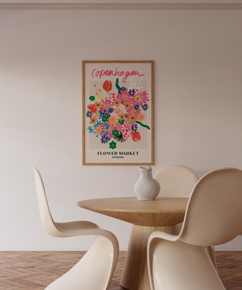 COPENHAGEN FLOWER MARKET Design Poster Flower Market Poster - Etsy