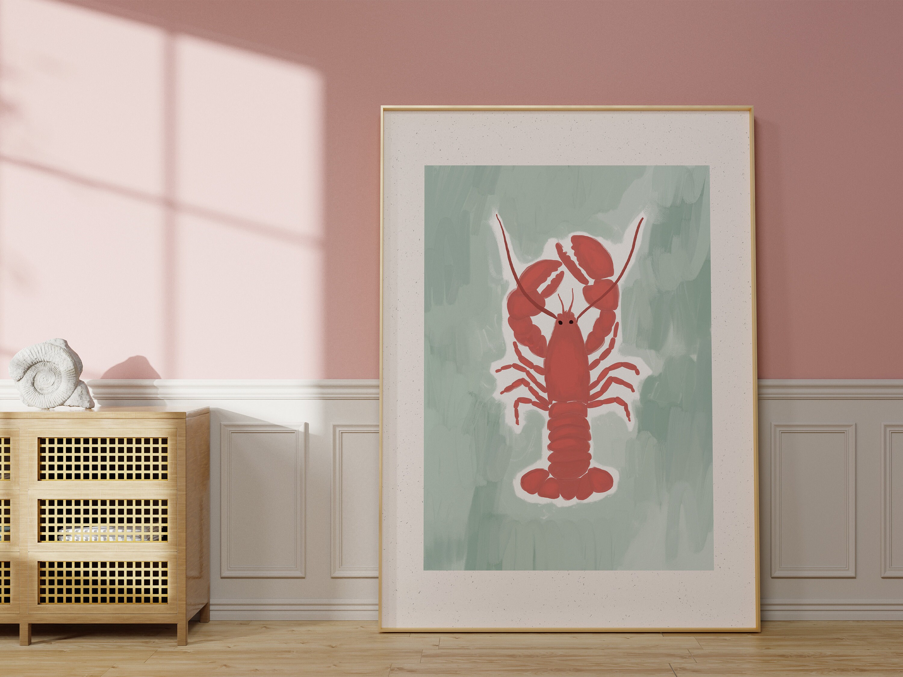 LOBSTER Design Poster Kitchen Poster Dining Room Poster Lobster Poster ...
