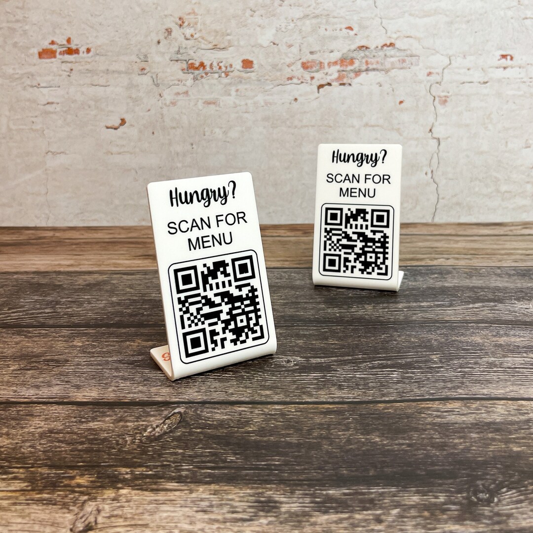 Custom Mini Acrylic Display Sign QR Code Hotel Room - Etsy