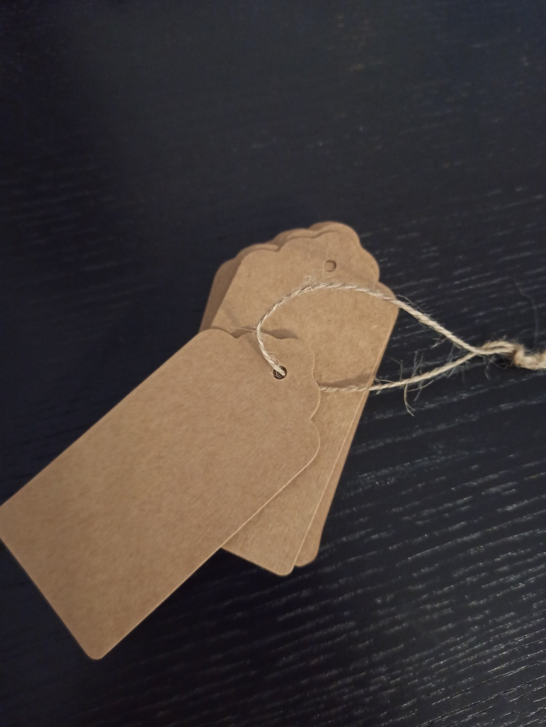 100 Gift Tags Kraft Paper Labels Tags 3 X 5 Cm. With Jute - Etsy