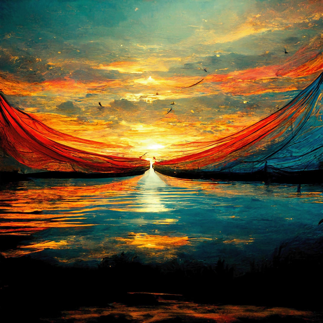 Modern Abstract Digital Art Print Instant Download, Colorful Printable ...