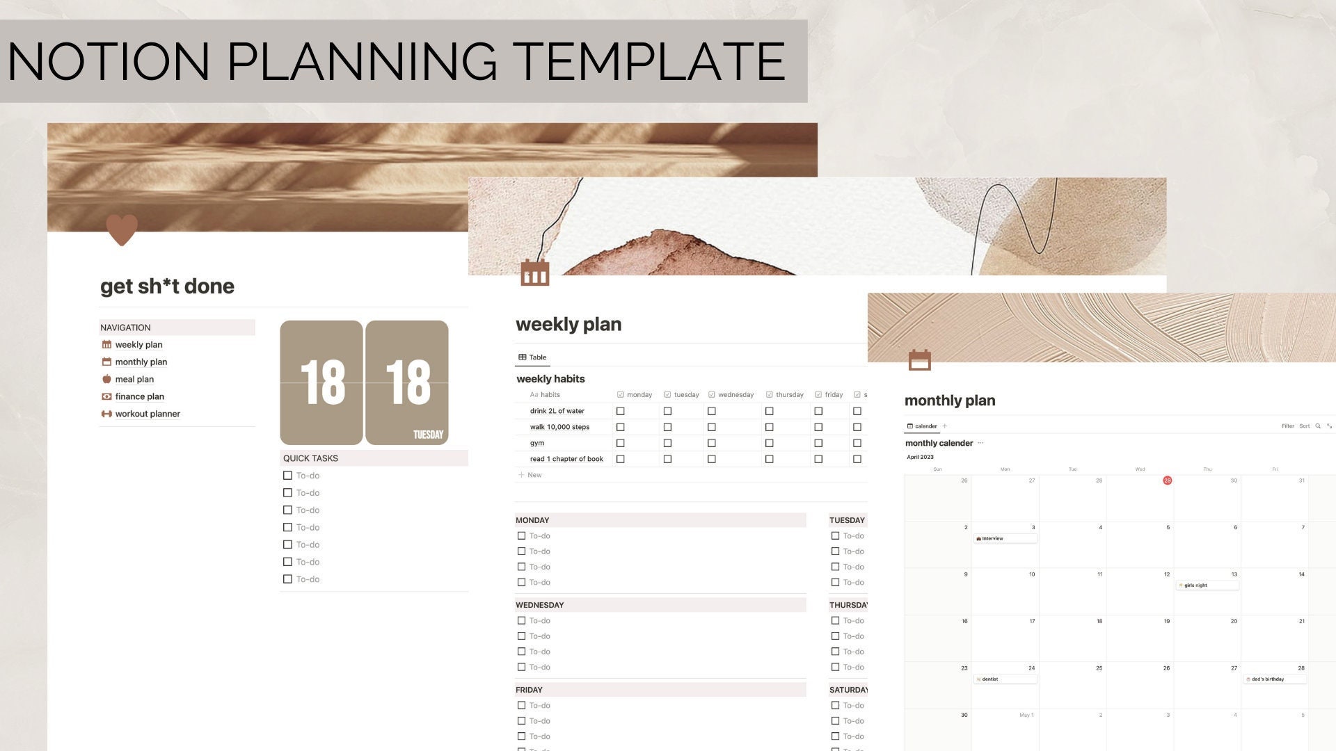Notion Template, Personal Planner, Notion Dashboard, Digital Notion ...